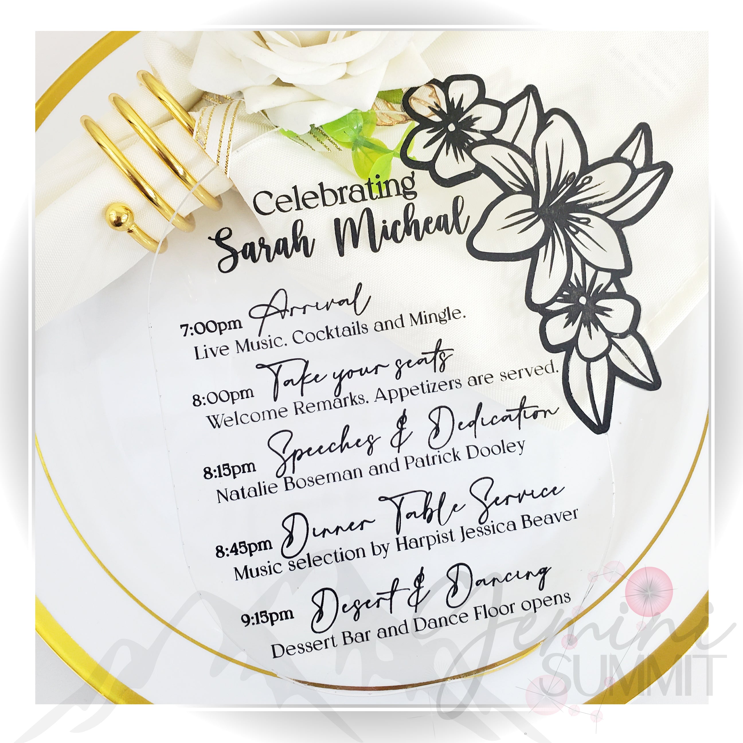 Acrylic Menus – GeminiSummit